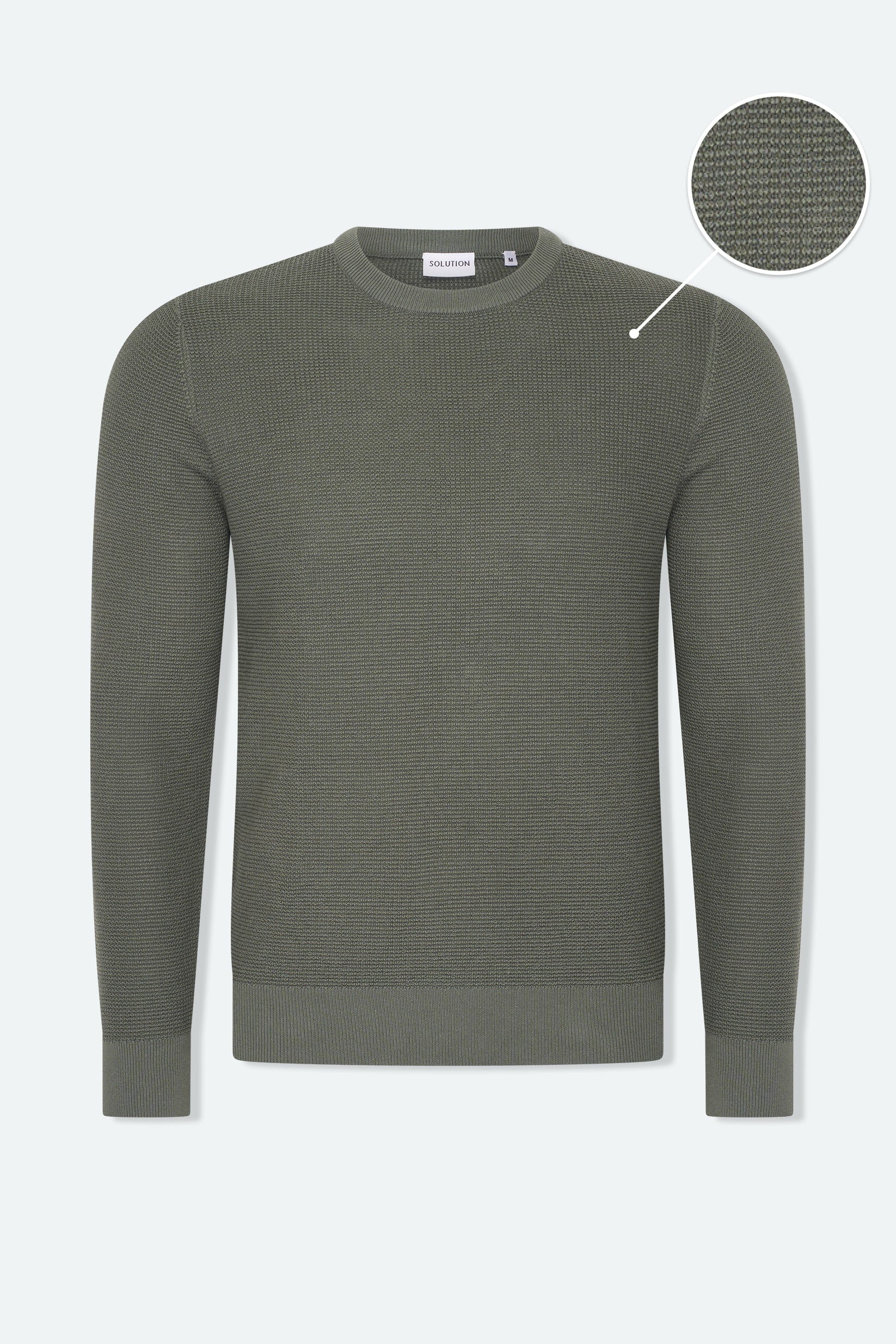 Skyline Waffle Pullover Agave Green – Solution Clothing