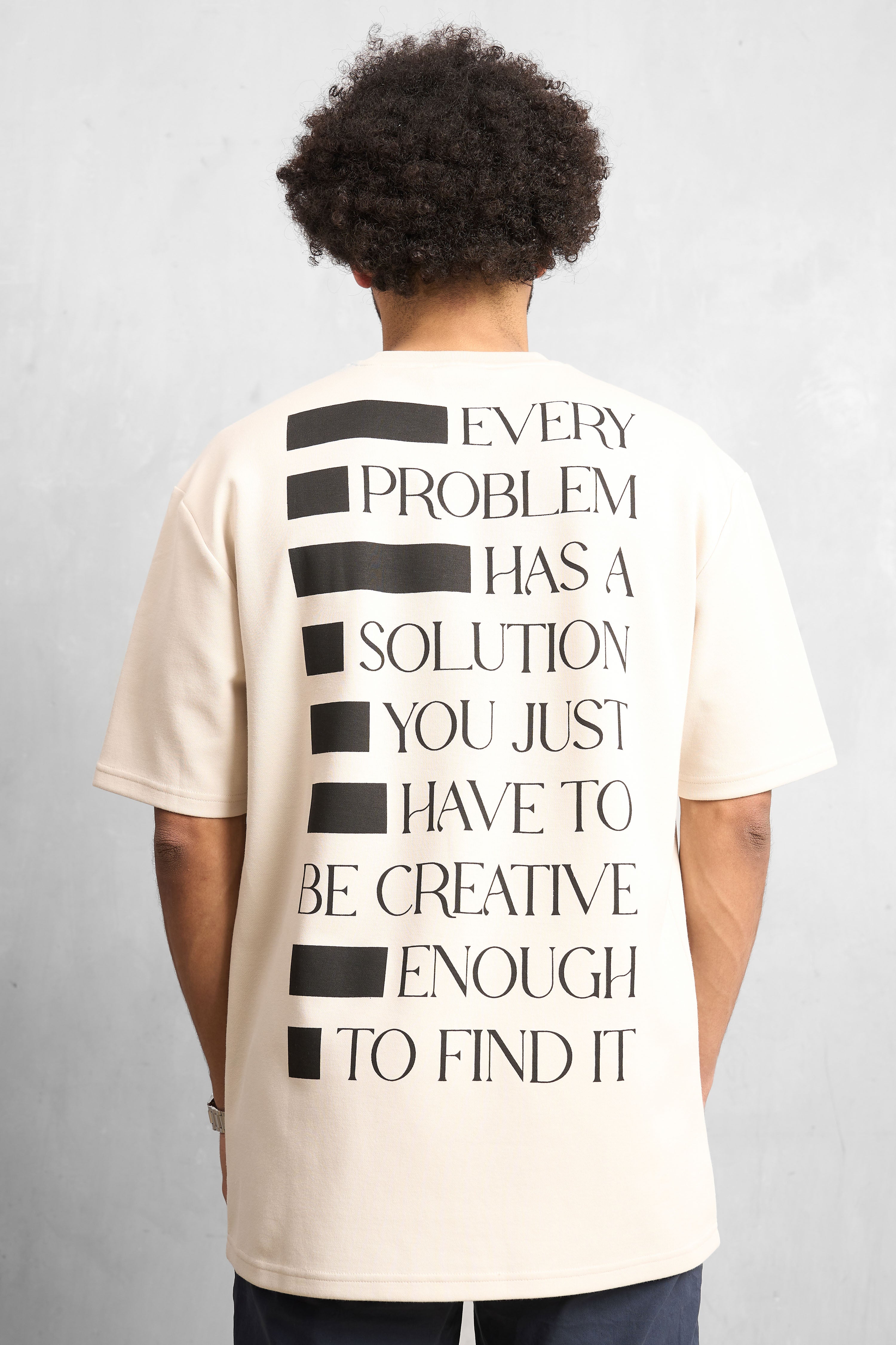 Creative Tee Beige – Solution Clothing